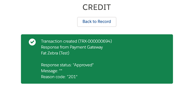 Fat Zebra and Salesforce - Chargent by AppFrontier