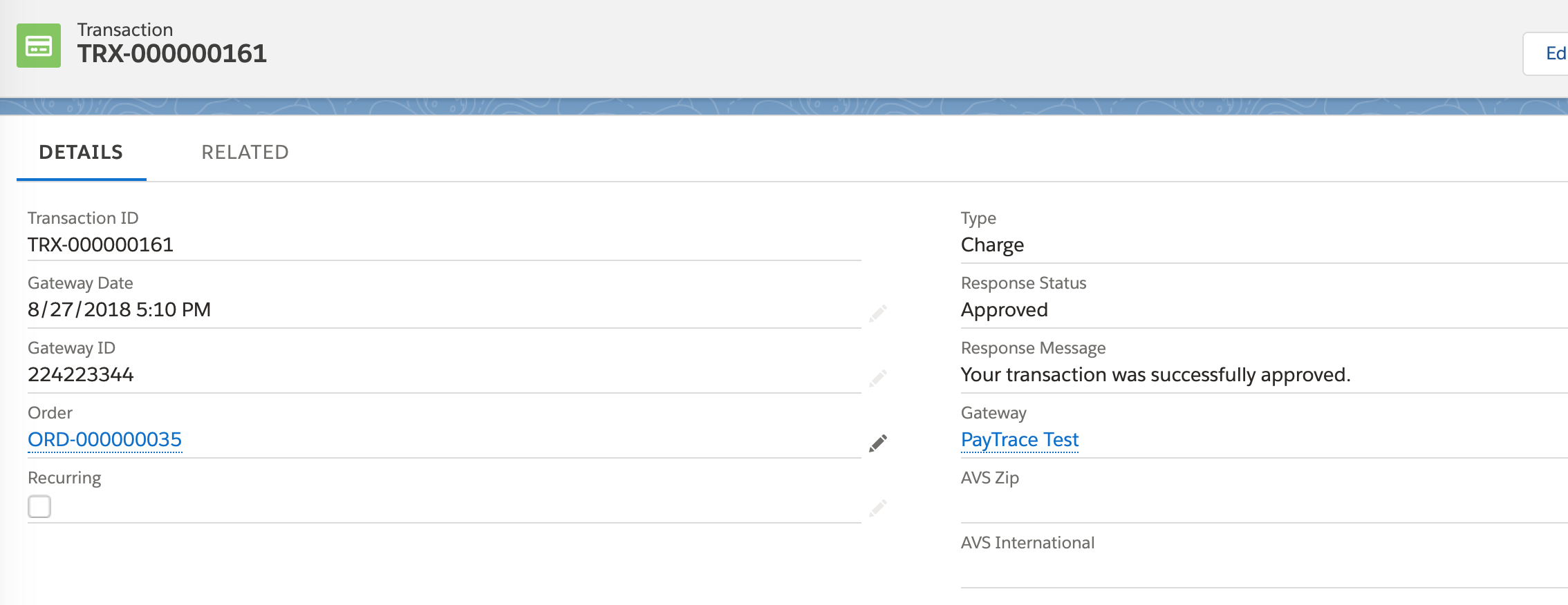 PayTrace and Salesforce - Chargent by AppFrontier
