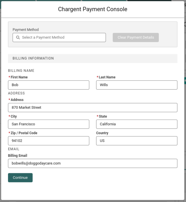 Setting Up Payment Console - Chargent by AppFrontier