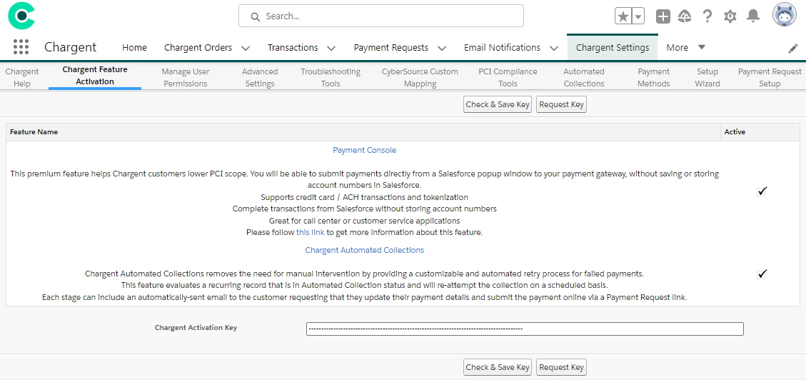 Feature Activation - Chargent by AppFrontier