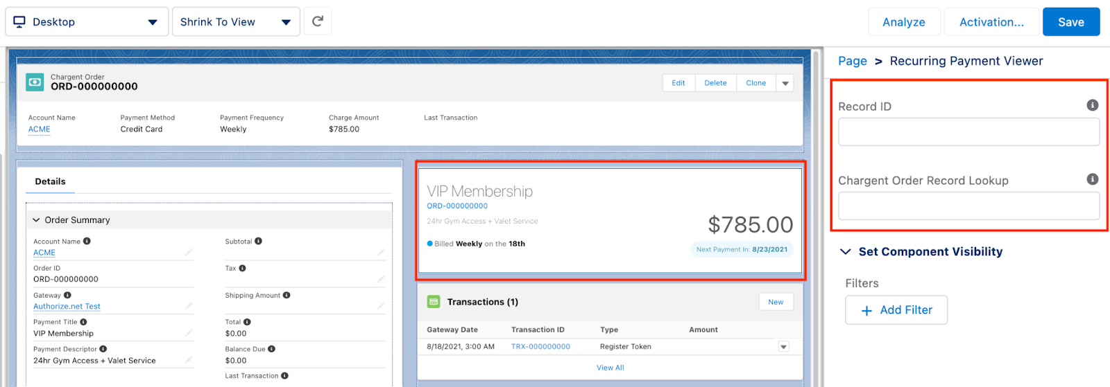 Payment Status Viewer - Chargent by AppFrontier
