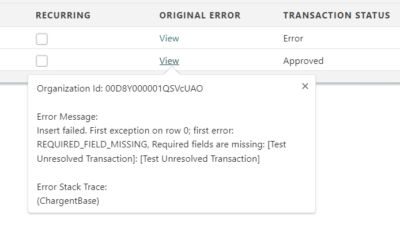 Understanding Unresolved Transactions - Chargent by AppFrontier