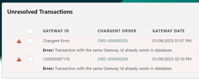 Understanding Unresolved Transactions - Chargent by AppFrontier