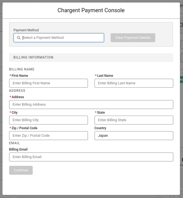 Setting Up Payment Console - Chargent by AppFrontier